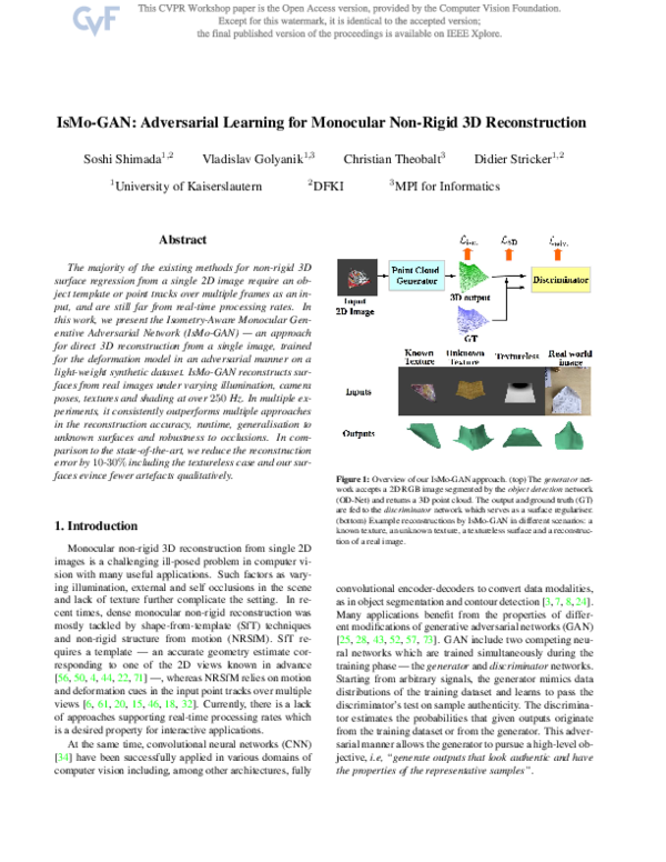 (PDF) IsMo-GAN: Adversarial Learning for Monocular Non-Rigid 3D Reconstruction