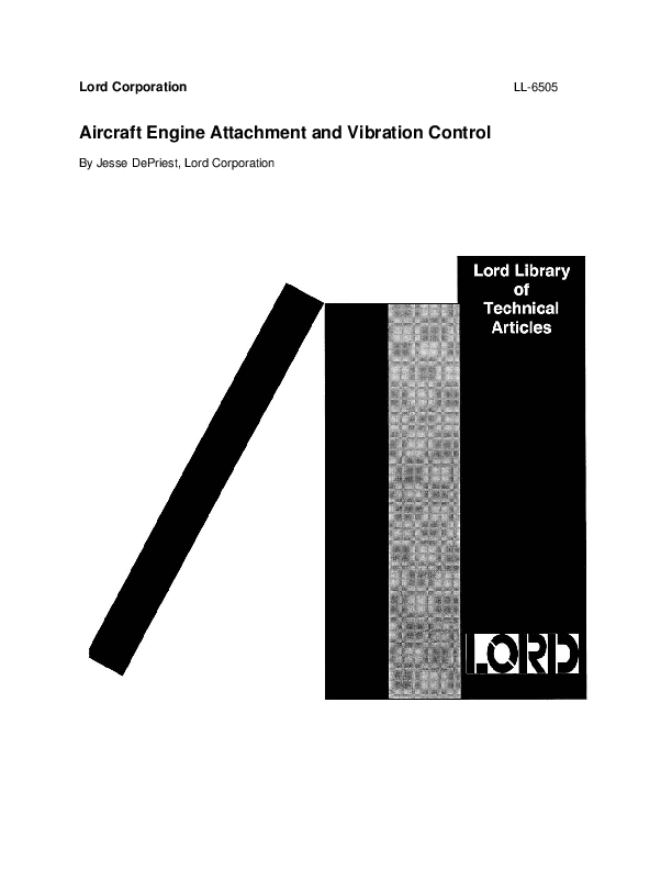 (PDF) Aircraft engine attachment and vibration control