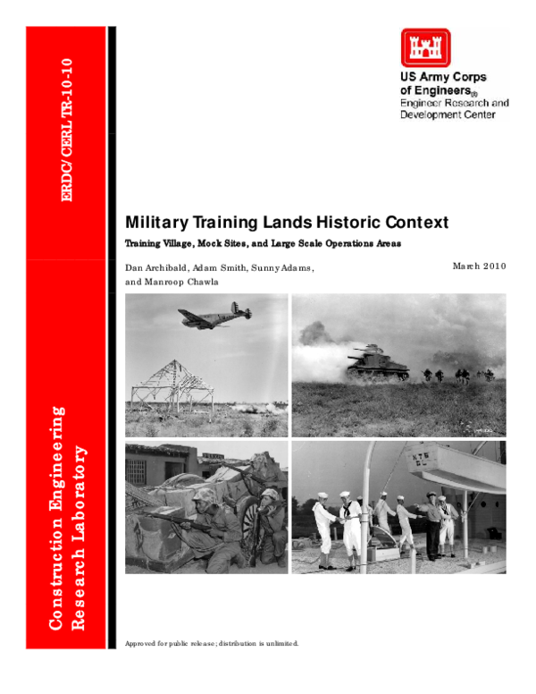 (PDF) Military Training Lands Historic Context: Training Village, Mock ...