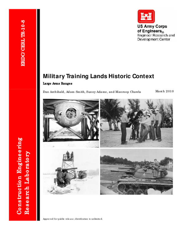 (PDF) Military Training Lands Historic Context: Large Arms Ranges