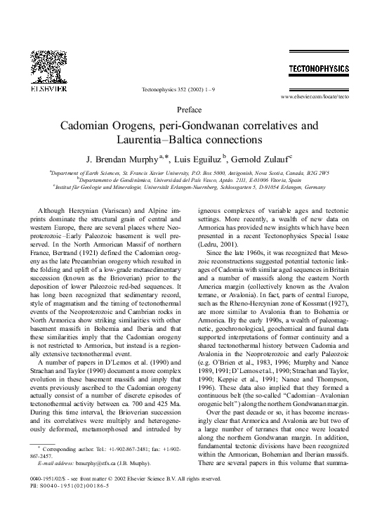 (PDF) Cadomian Orogens, peri-Gondwanan correlatives and Laurentia ...