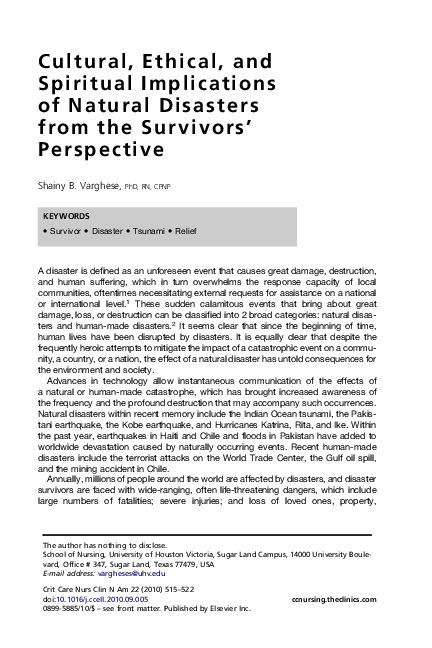 (PDF) Cultural, Ethical, and Spiritual Implications of Natural ...