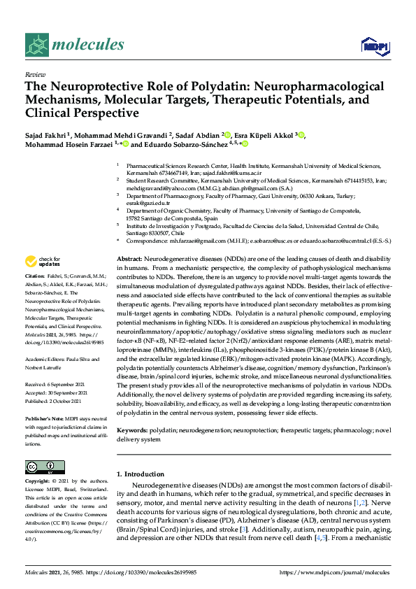 (PDF) The Neuroprotective Role of Polydatin: Neuropharmacological ...