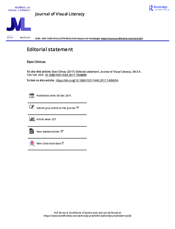 (PDF) Editorial statement