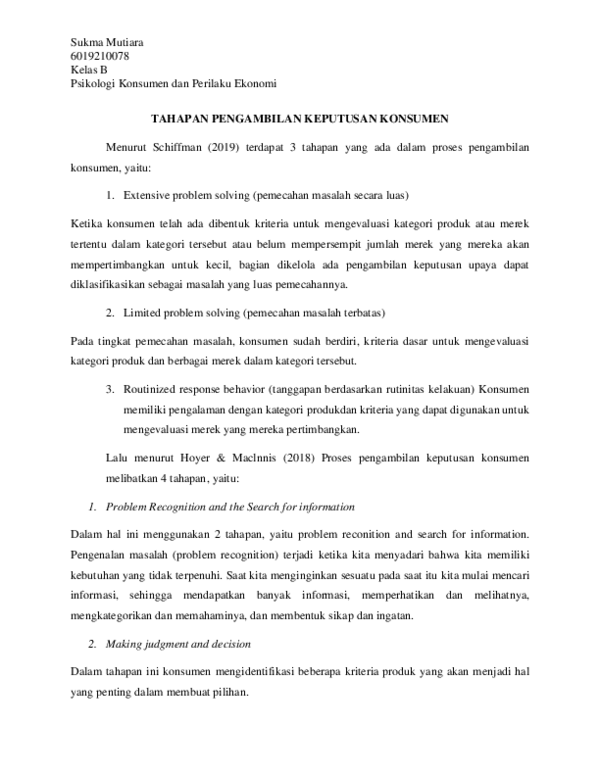 (PDF) TAHAPAN DALAM PROSES PENGAMBILAN KEPUTUSAN KONSUMEN (PDF) TAHAPAN DALAM PROSES PENGAMBILAN KEPUTUSAN KONSUMEN