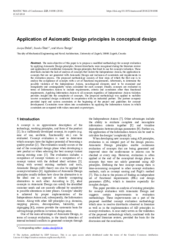 (PDF) Application of Axiomatic Design principles in conceptual design | Josipa Delaš - Academia.edu