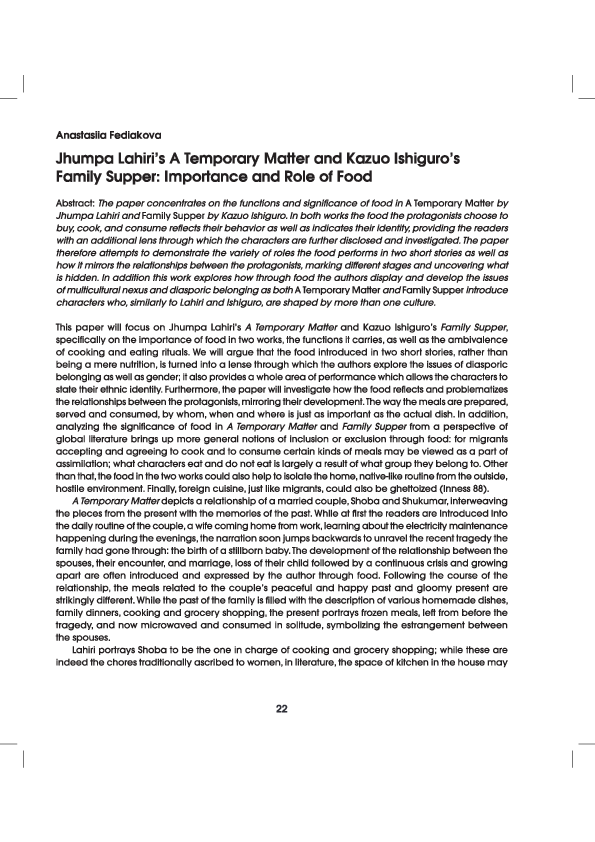 (PDF) Jhumpa Lahiri's A Temporary Matter and Kazuo Ishiguro's Family ...