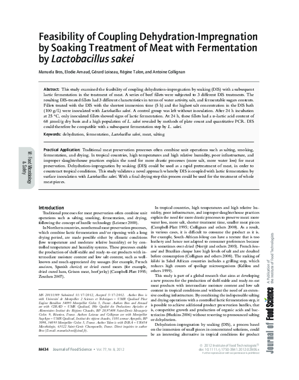 (PDF) Feasibility of Coupling Dehydration-Impregnation by Soaking ...
