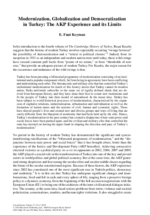 (PDF) Modernization, Globalization and Democratization in Turkey: The ...