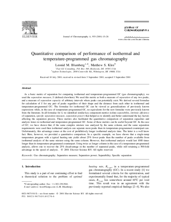 (PDF) Quantitative comparison of performance of isothermal and ...