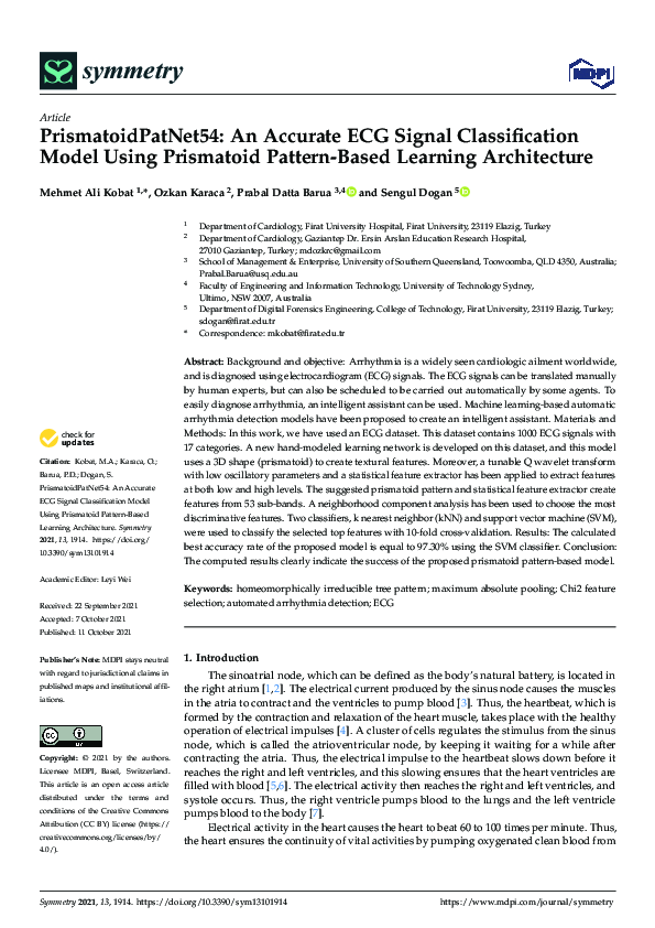 (PDF) PrismatoidPatNet54: An Accurate ECG Signal Classification Model ...