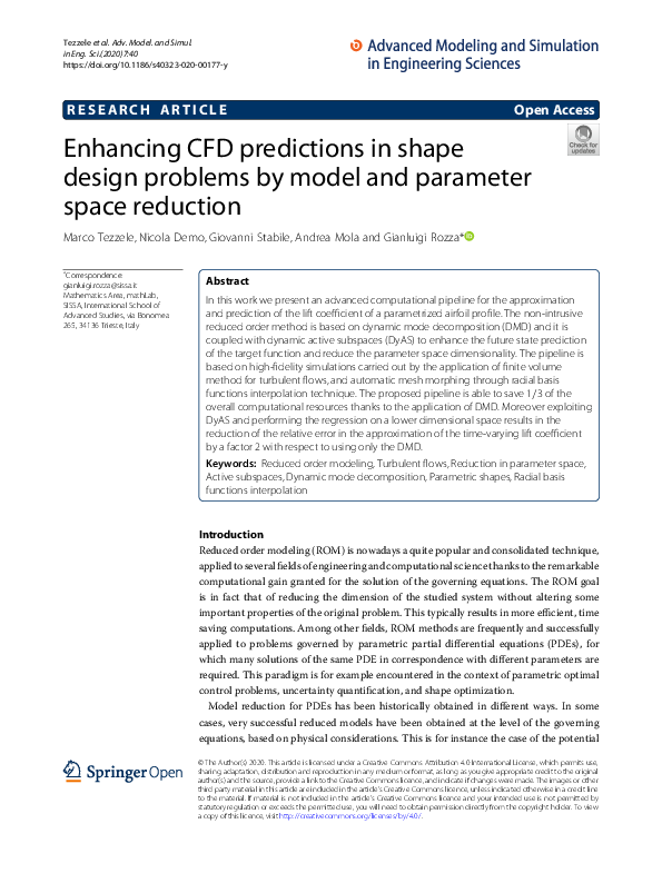 (PDF) Enhancing CFD predictions in shape design problems by model and parameter space reduction