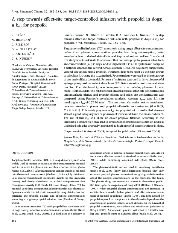 (PDF) A step towards effect-site target-controlled infusion with ...