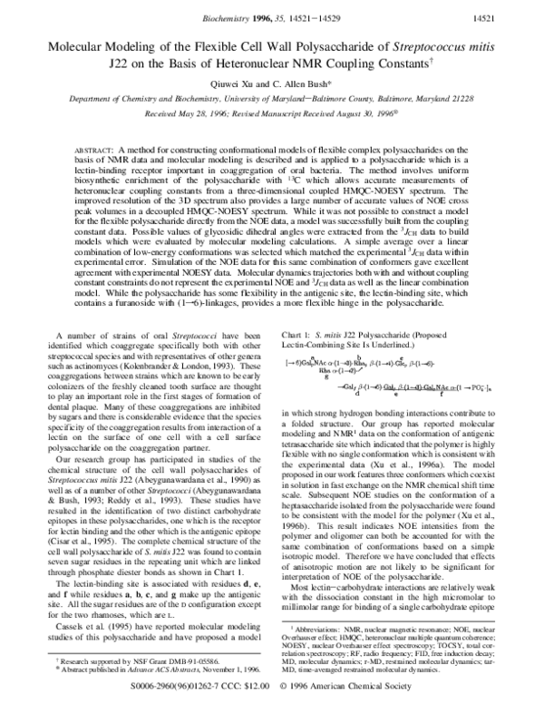 (PDF) Molecular Modeling of the Flexible Cell Wall Polysaccharide of ...