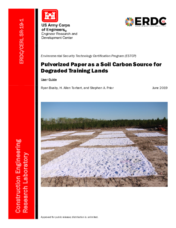 (PDF) Pulverized paper as a soil carbon source for degraded training ...
