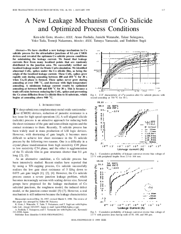 (PDF) A new leakage mechanism of Co salicide and optimized process ...