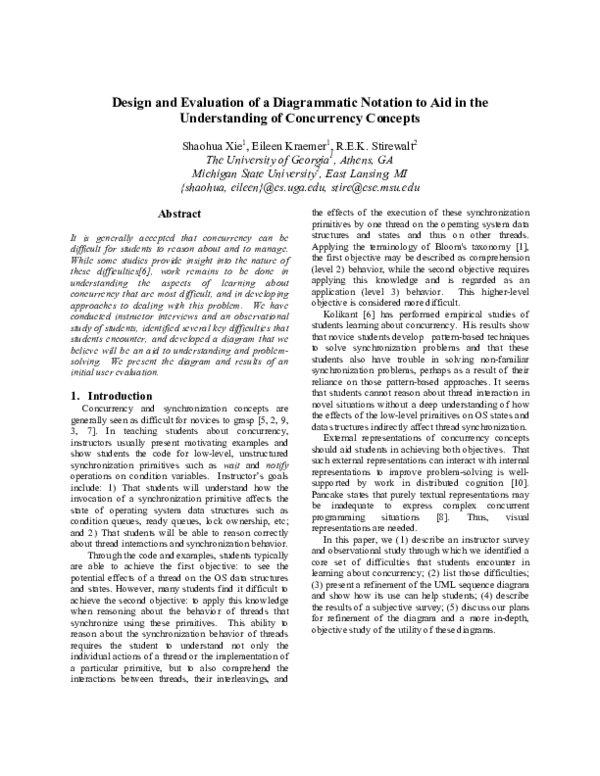 (PDF) Design and Evaluation of a Diagrammatic Notation to Aid in the ...