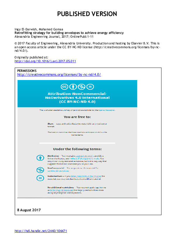 (PDF) Retrofitting strategy for building envelopes to achieve energy ...