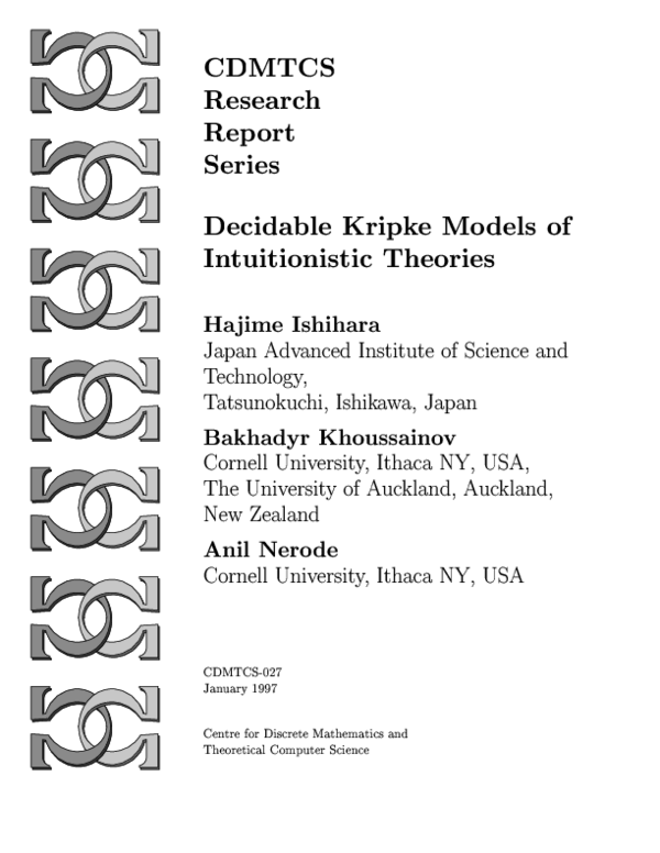(PDF) Decidable Kripke models of intuitionistic theories