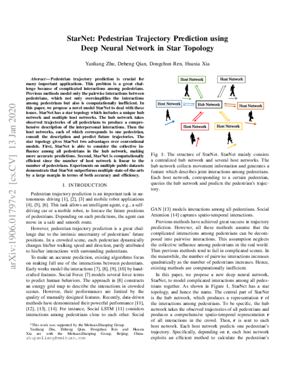 (PDF) StarNet: Pedestrian Trajectory Prediction using Deep Neural ...