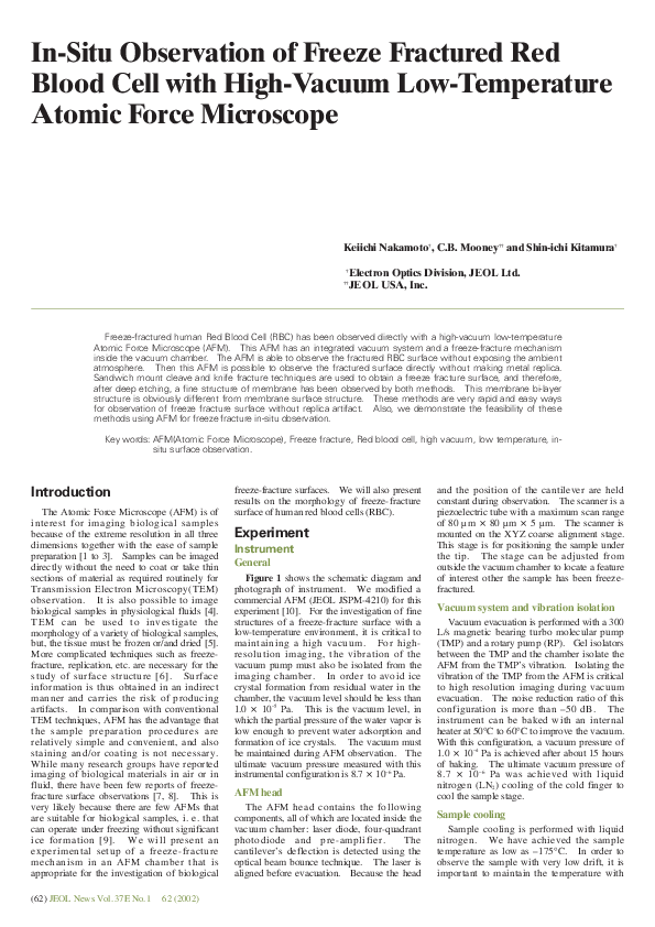(PDF) In Situ Observation of Freeze Fractured Red Blood Cells with a ...