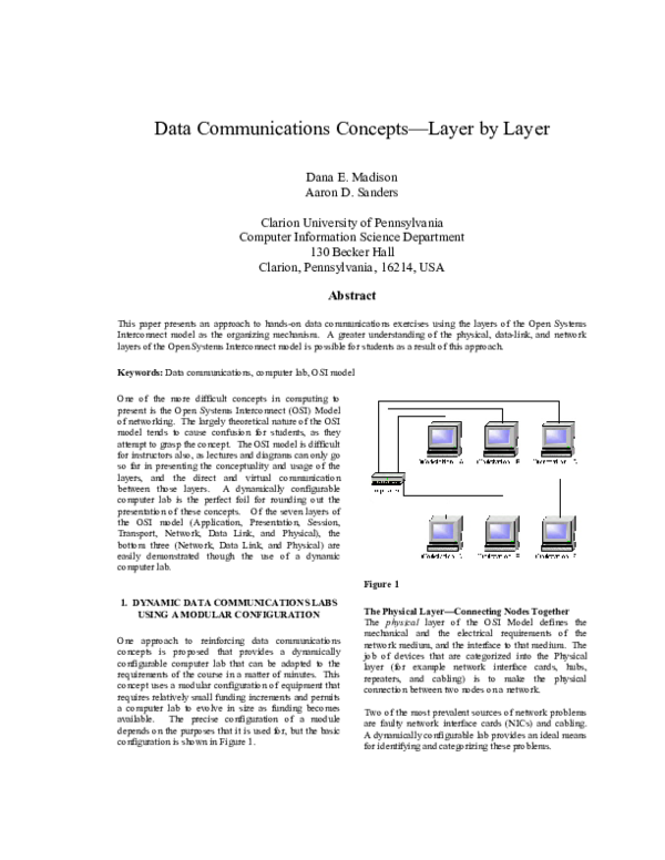 (PDF) Data Communications Concepts—Layer by Layer
