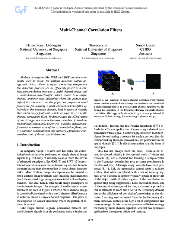 (PDF) Multi-channel Correlation Filters