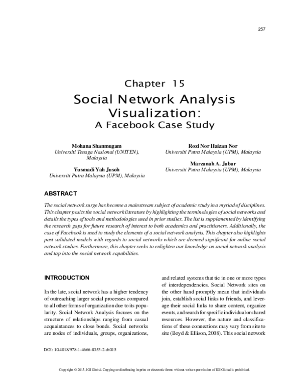 (PDF) Social Network Analysis Visualization