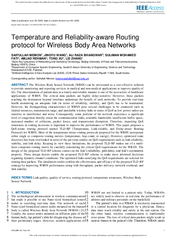 (PDF) Temperature and Reliability-aware Routing protocol for Wireless ...