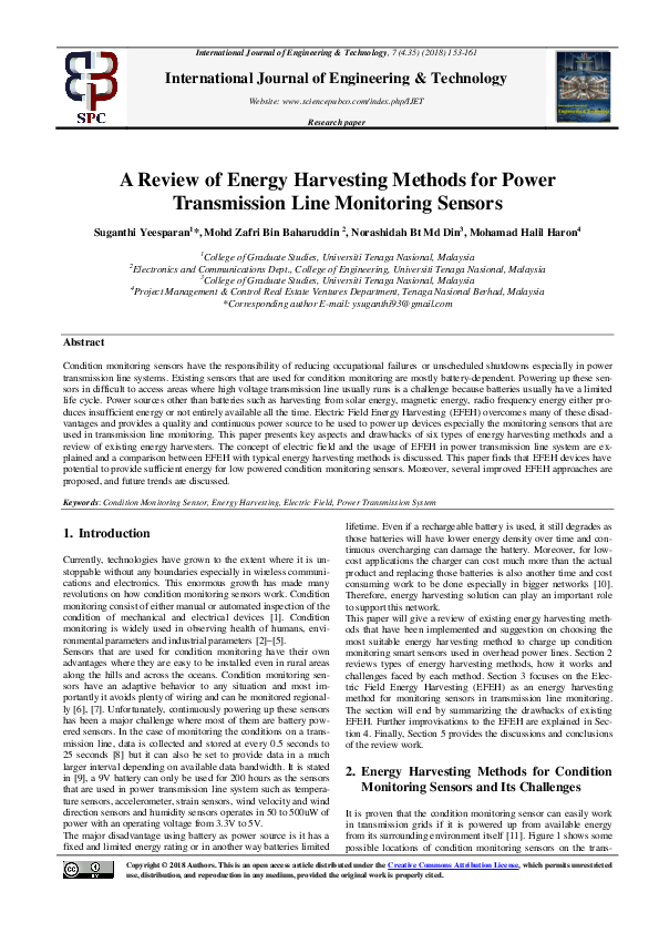 (PDF) A Review of Energy Harvesting Methods for Power Transmission Line ...