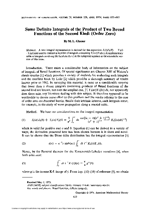 Some Definite Integrals Of The Product Of Two Bessel Functions Of The Second Kind Order Zero