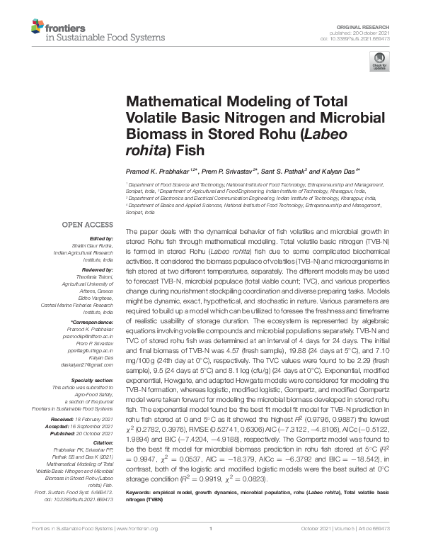 (PDF) Mathematical Modeling of Total Volatile Basic Nitrogen and ...