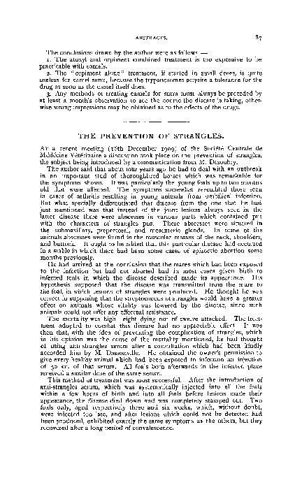 (PDF) The prevention of strangles