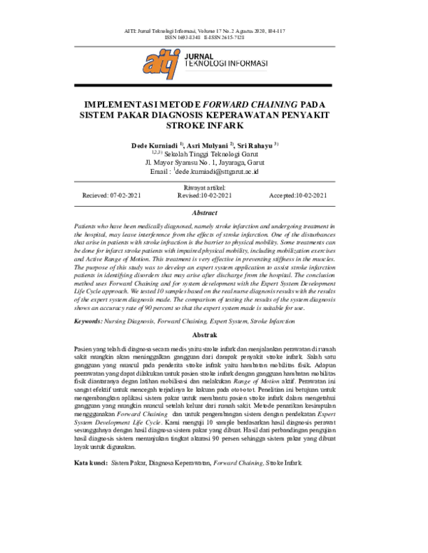 (PDF) Implementasi Metode Forward Chaining Pada Sistem Pakar Diagnosis ...