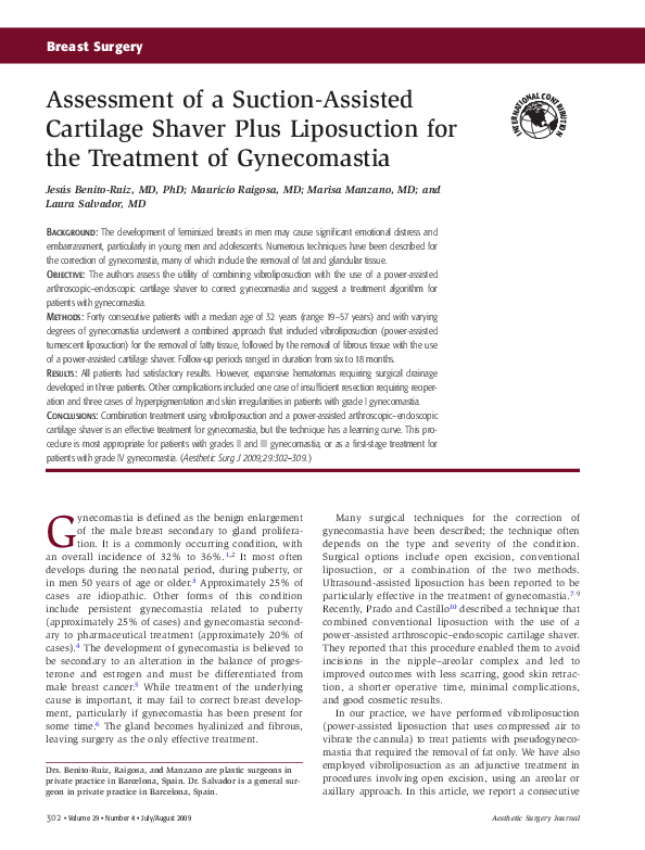 (PDF) Assessment of a Suction-Assisted Cartilage Shaver Plus ...