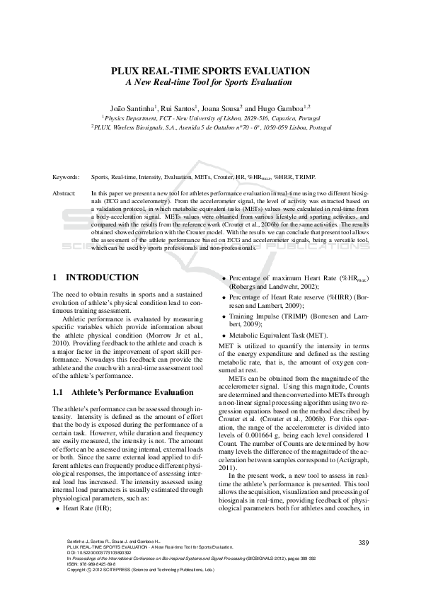 (PDF) PLUX Real-time Sports Evaluation - A New Real-time Tool for ...