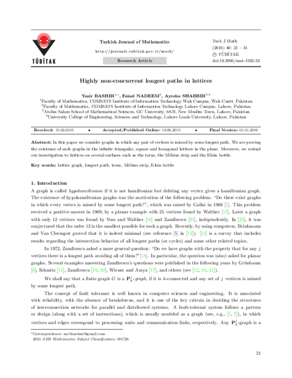 (PDF) Highly non-concurrent longest paths in lattices
