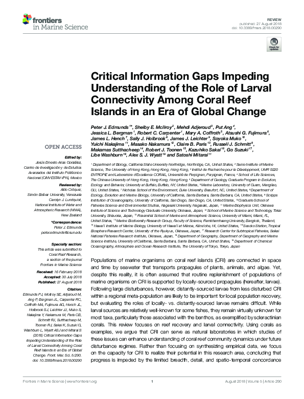 (PDF) Critical Information Gaps Impeding Understanding of the Role of ... (PDF) Critical Information Gaps Impeding Understanding of the Role of ...