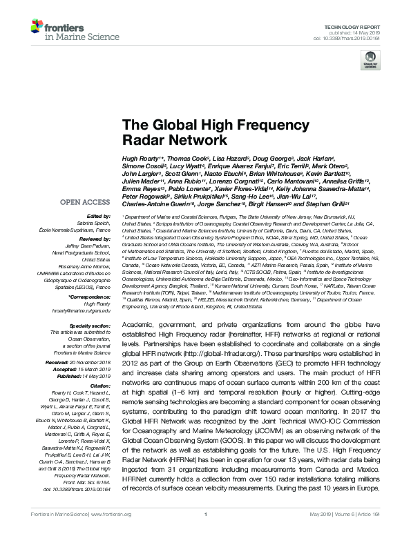 (PDF) The Global High Frequency Radar Network