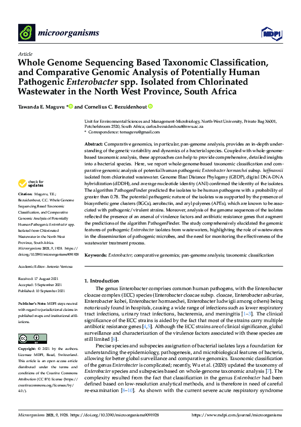 (PDF) Whole Genome Sequencing Based Taxonomic Classification, and Comparative Genomic Analysis ...