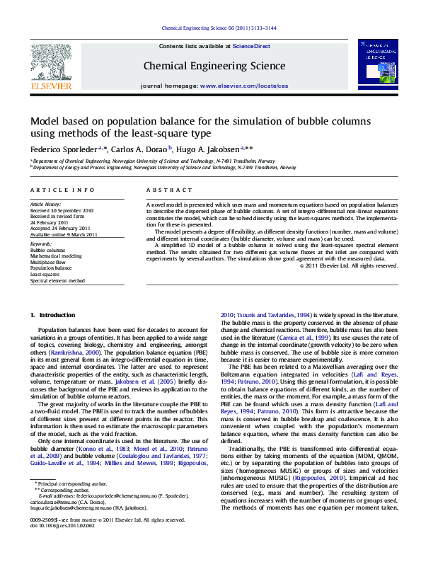 (PDF) Model based on population balance for the simulation of bubble ...