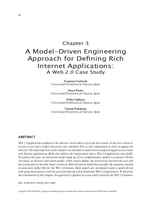 (PDF) Model-Driven Engineering for Rich Internet Apps