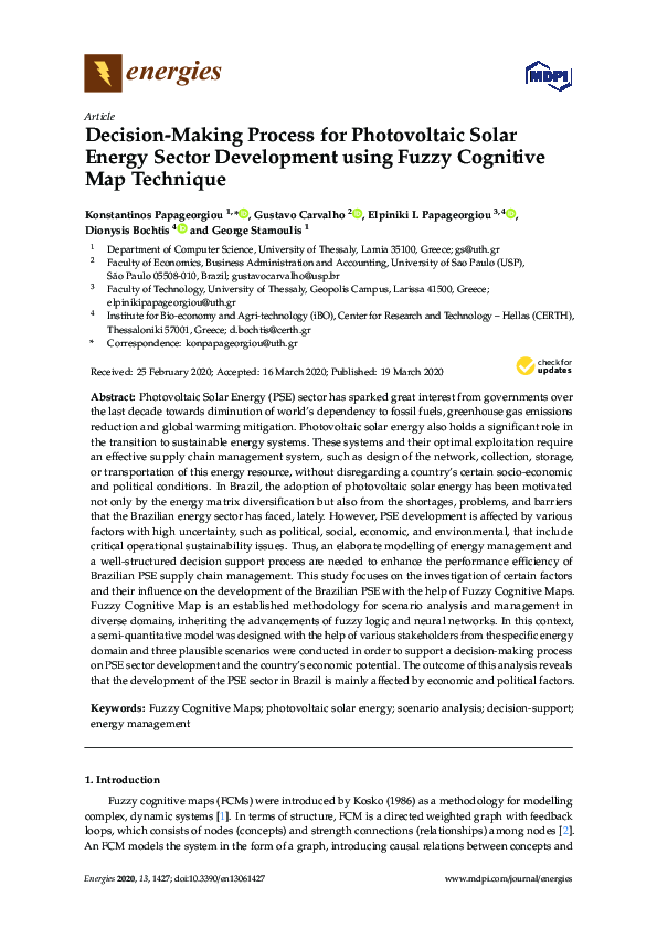 (PDF) Decision-Making Process for Photovoltaic Solar Energy Sector ...