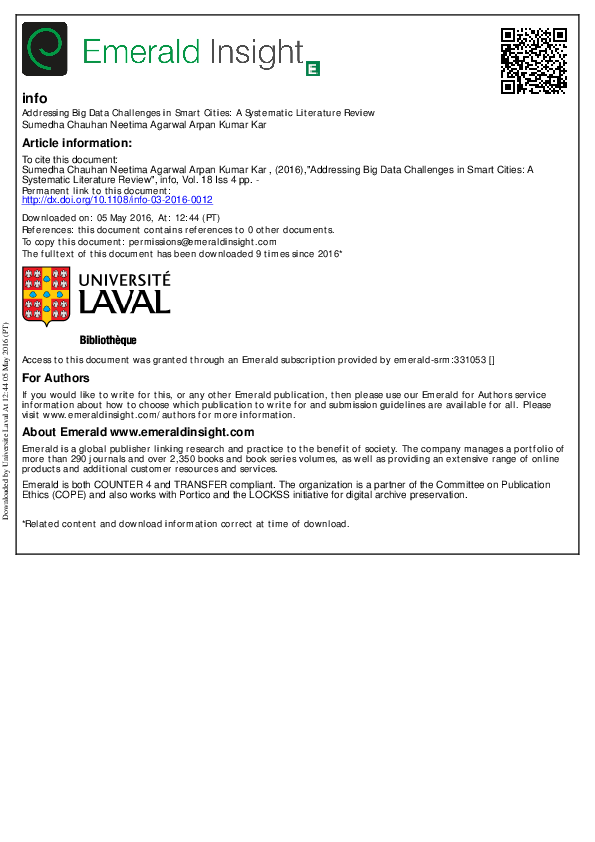 Pdf Addressing Big Data Challenges In Smart Cities A Systematic 7803