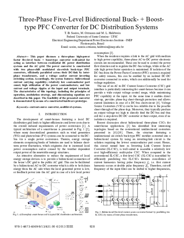 (PDF) Three-phase five-level bidirectional buck-+ boosttype PFC ...