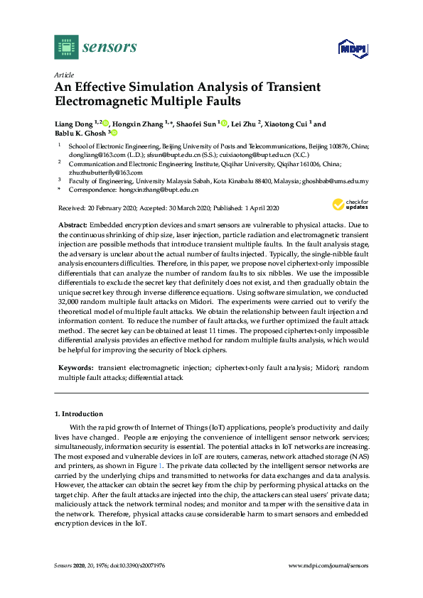 (PDF) An Effective Simulation Analysis of Transient Electromagnetic Multiple Faults