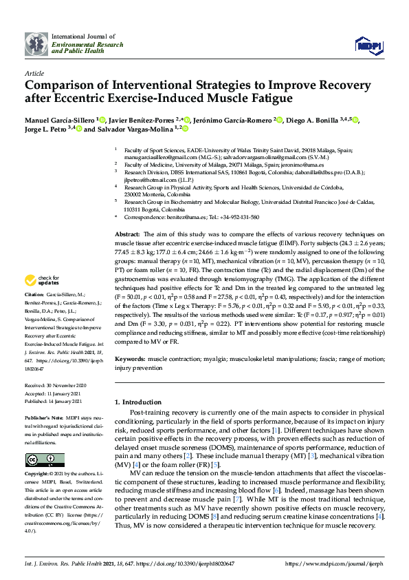 (PDF) Comparison of Interventional Strategies to Improve Recovery after ...