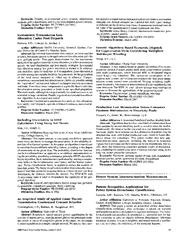 (PDF) Pattern recognition applications for power system disturbance classification