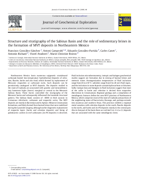 (PDF) Structure and stratigraphy of the Sabinas Basin and the role of ...