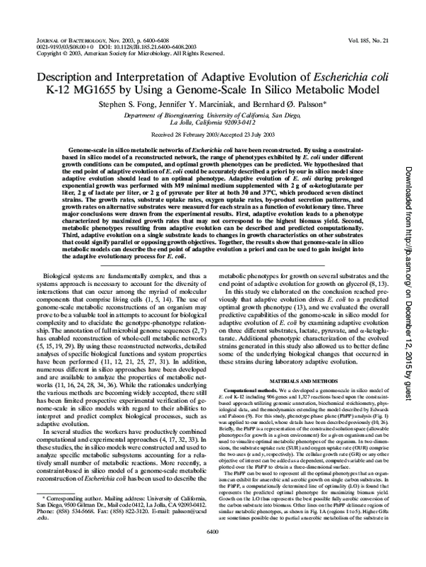 (PDF) Description and Interpretation of Adaptive Evolution of ...